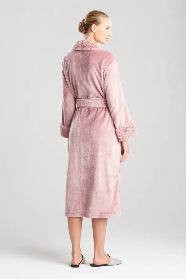 Natori Plush Lynx Robe - Neutral