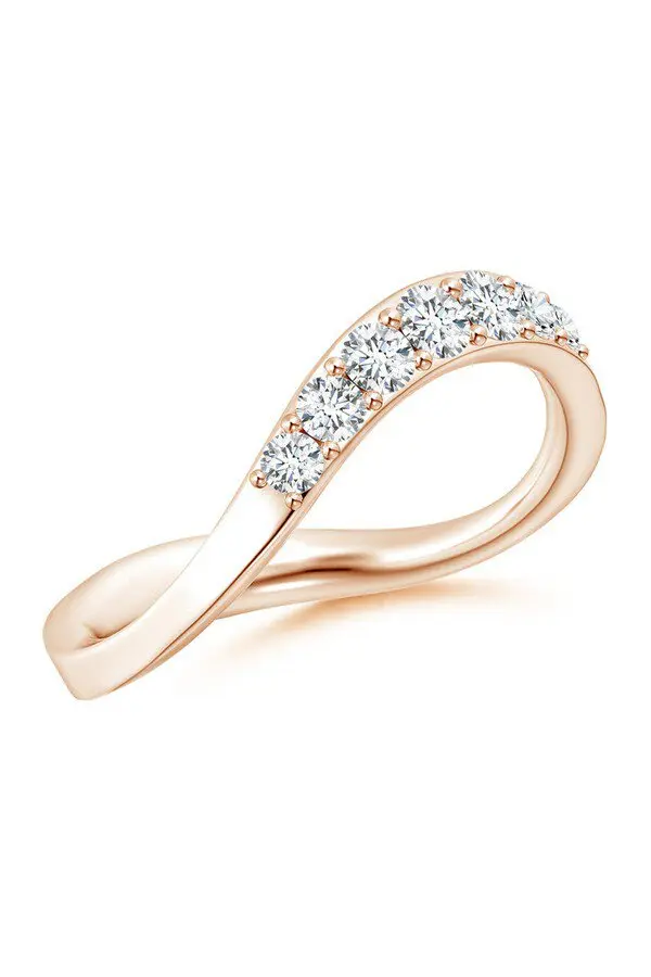 Natori Shangri-la 14k And Diamond Half Eternity Stacking Ring - Gold