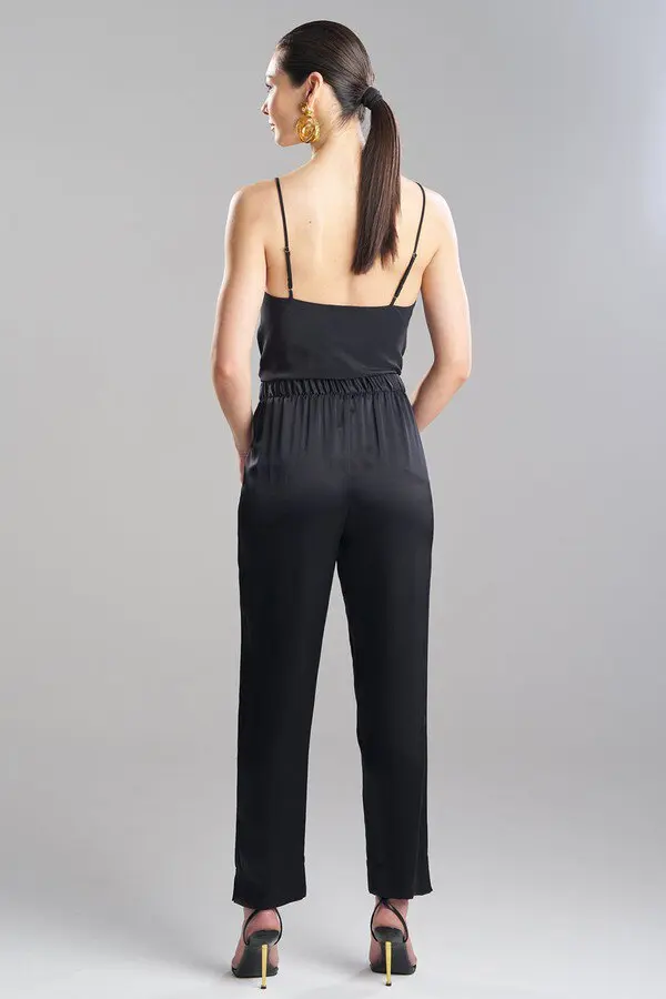 Natori Key Essentials Silk Straight-leg Pants