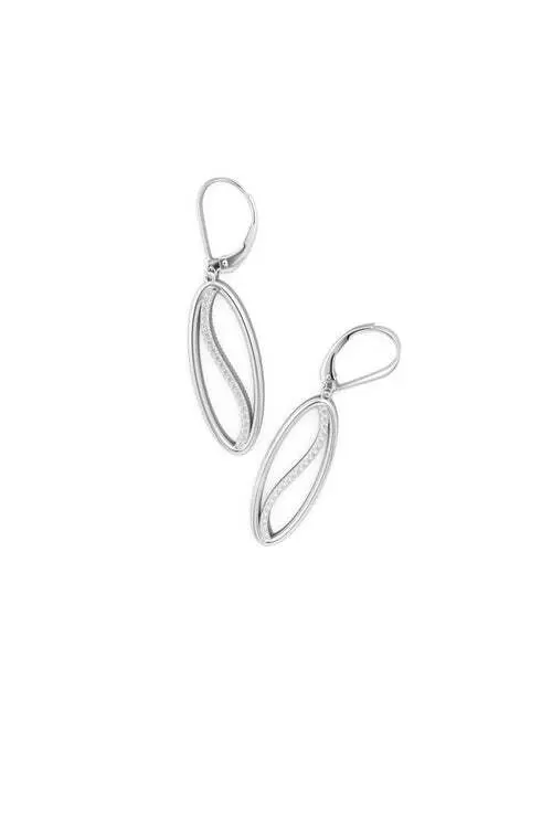 Natori Shangri-la Elliptical Yin-yang Diamond Earrings - Gold