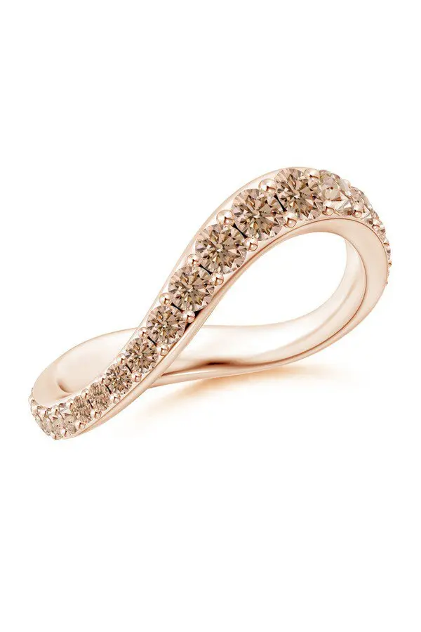Natori Shangri-la 14k And Coffee Diamond Eternity Ring - Gold