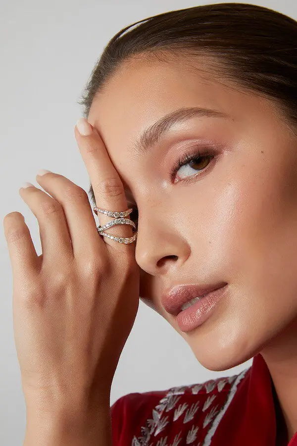Natori Shangri-la Brushstroke 14k And Diamond Eternity Ring - Gold
