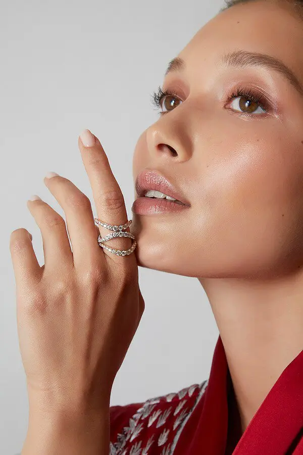 Natori Shangri-la Brushstroke 14k And Diamond Eternity Ring - Gold