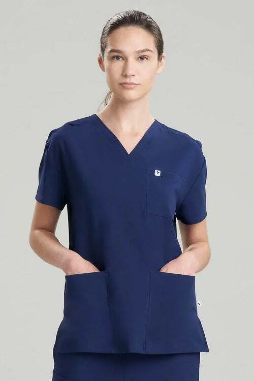 Natori 3-pocket V-neck Scrub Top