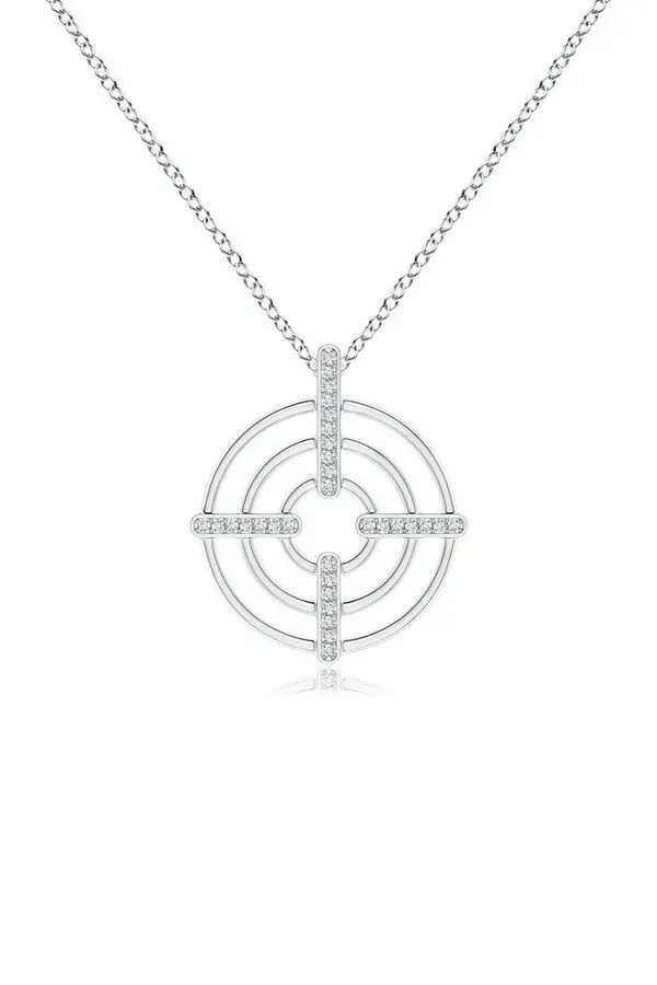Natori Infinity Concentric Circle 14k Diamond Pendant Necklace - Gold