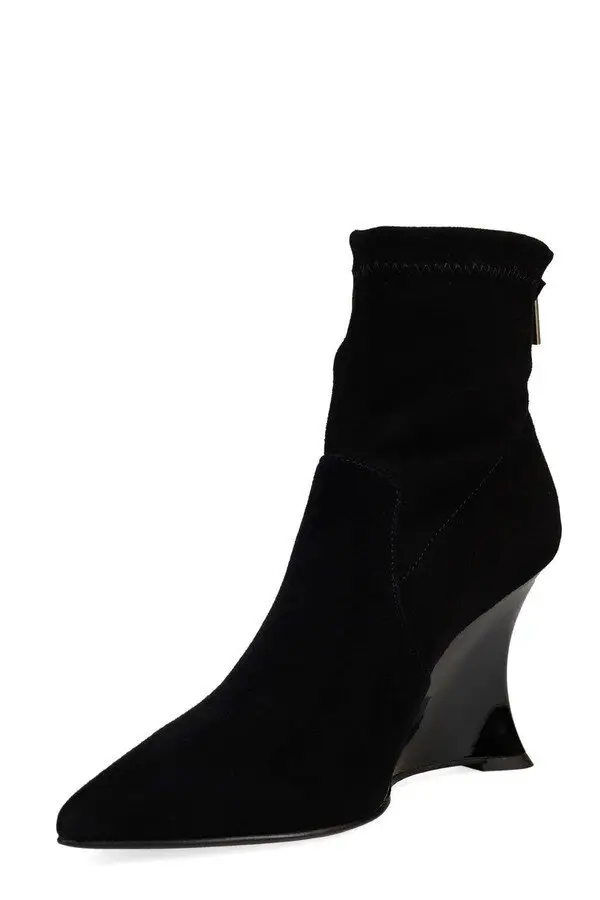 Natori Neko Suede Wedge Ankle Boots