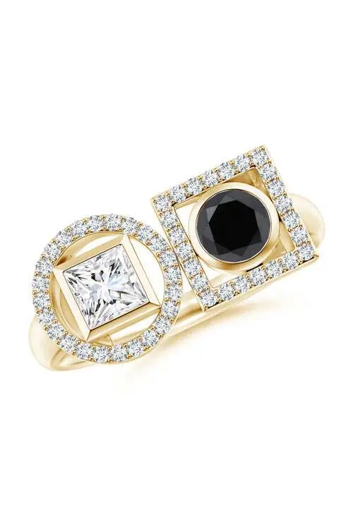 Natori Infinity 14k Diamond Two Stone Statement Ring - Gold