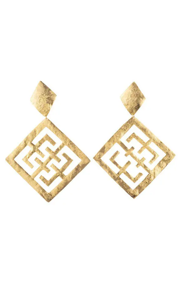 Natori Plated Brass Infinity Clip On Earrings - Gold