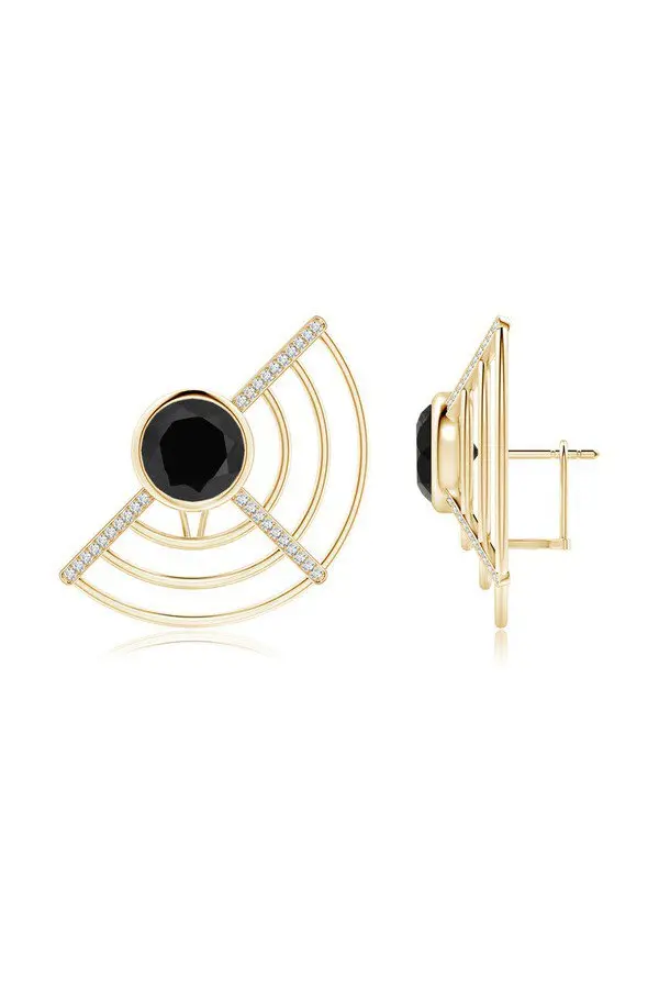 Natori Infinity Circle Button Stud Earrings - Gold