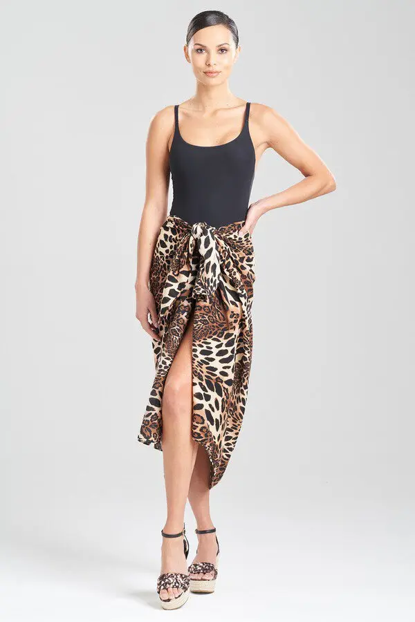 Natori Leopard Cotton Gauze Pareo