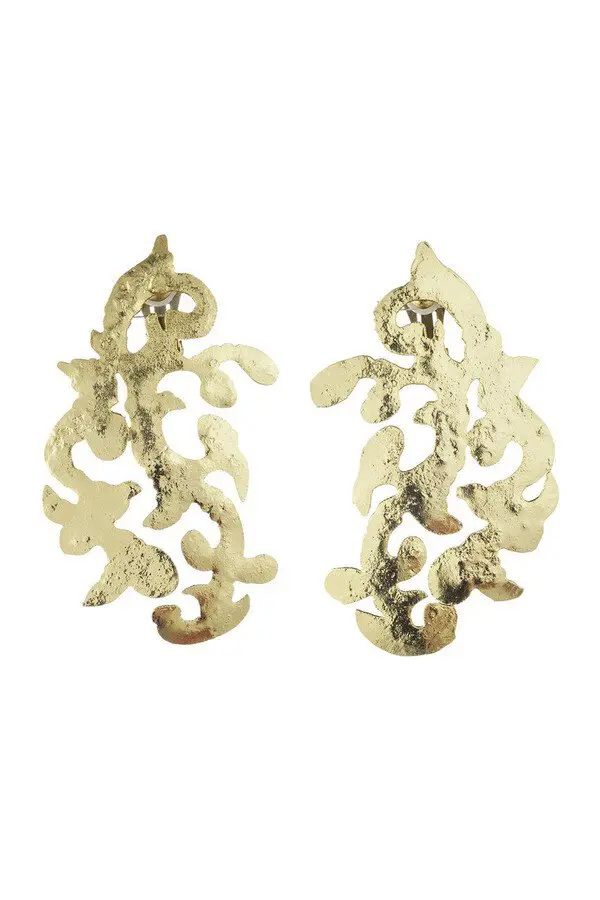 Natori Plated Scroll Clip-on Earrings - Gold