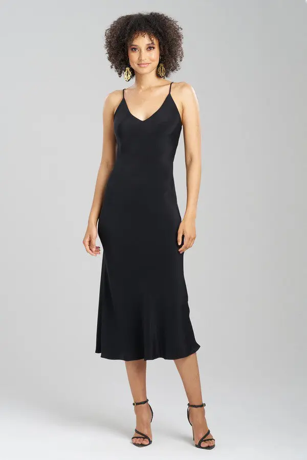 Natori Couture Silk Crepe Gown - Black