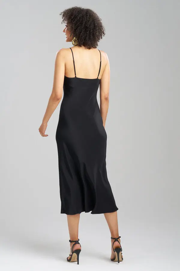 Natori Couture Silk Crepe Gown - Black