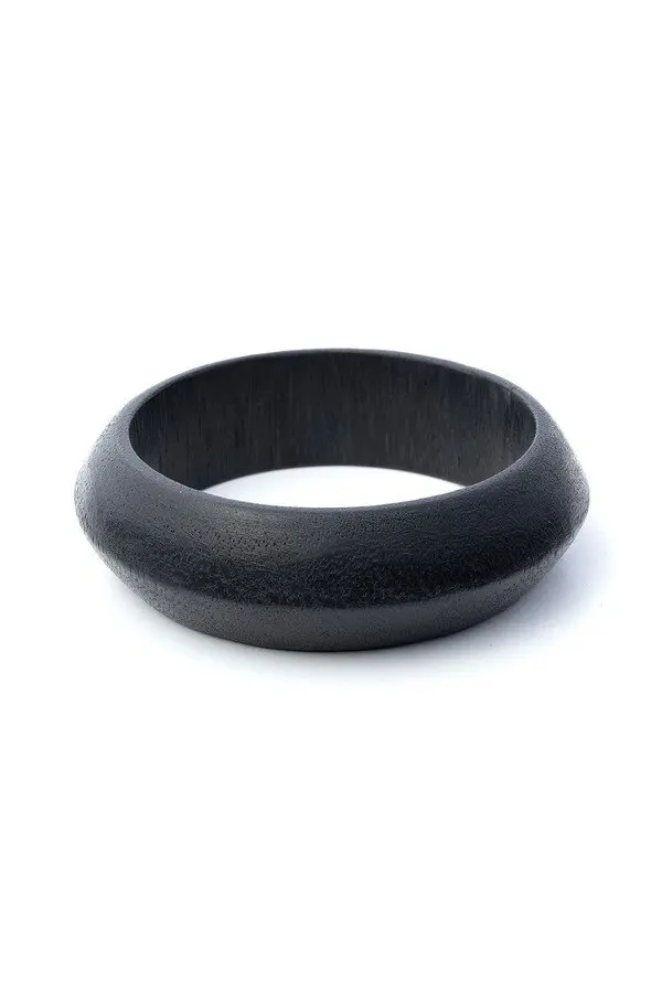 Natori Acacia Wooden Bangle Set - Black