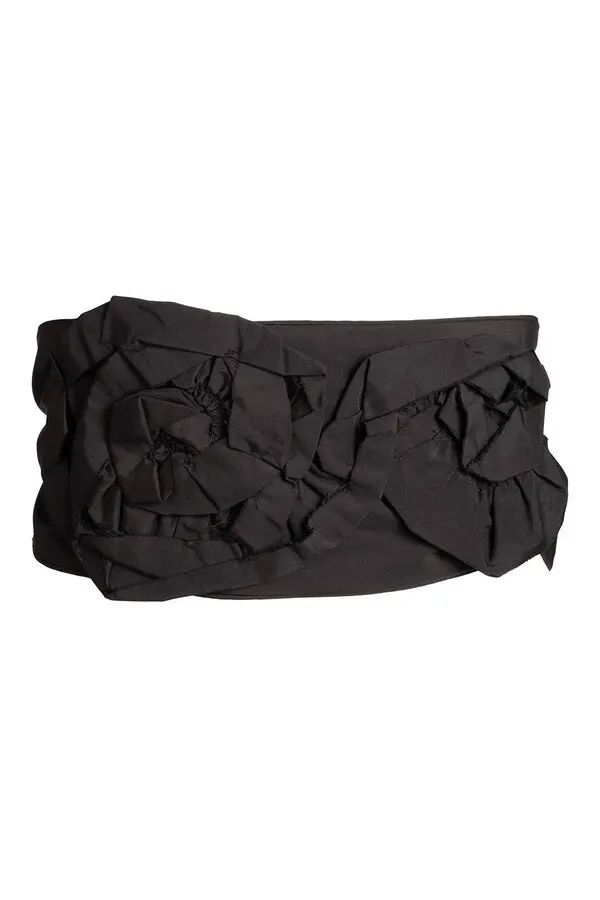 Natori Techno Poplin Obi Belt - Black