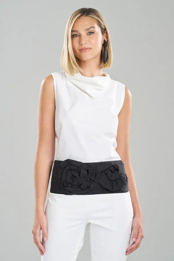 Natori Techno Poplin Obi Belt