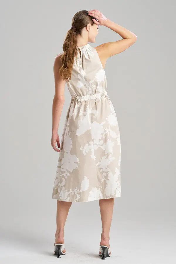 Natori Casablanca Printed Cotton Poplin Dress