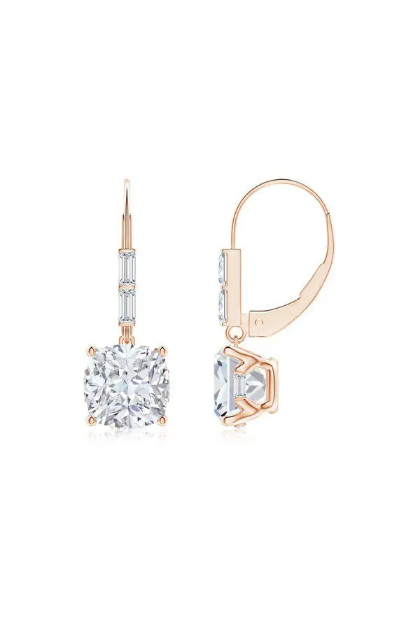 Natori Orient Express Lab-grown 14k Cushion Diamond Earrings - Gold