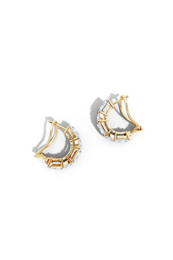 Natori Orient Express Lab-grown Diamond Hoop Earrings - Gold