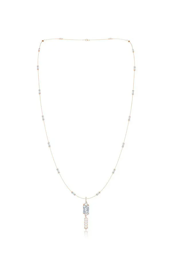 Natori Orient Express Lab-grown Diamond Detachable Tassel Pendant Chain Necklace - Gold