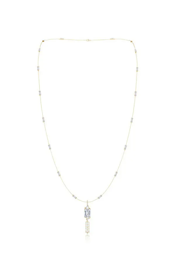 Natori Orient Express Lab-grown Diamond Detachable Tassel Pendant Chain Necklace - Gold