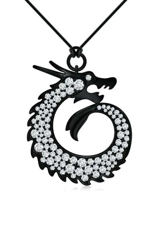 Natori Dragon Lab-grown Diamond Pendant Necklace - Silver