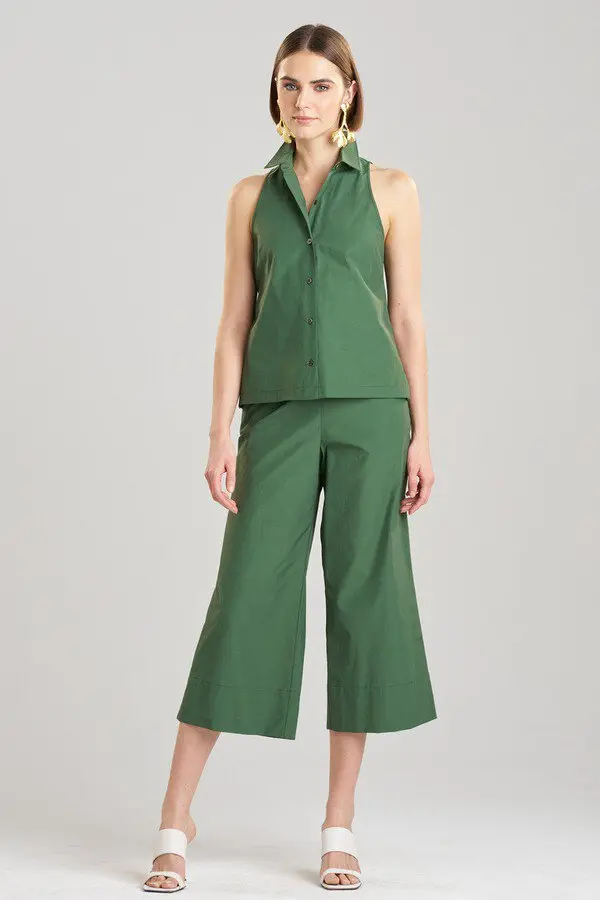 Natori Techno Poplin Sleeveless Shirt - Green