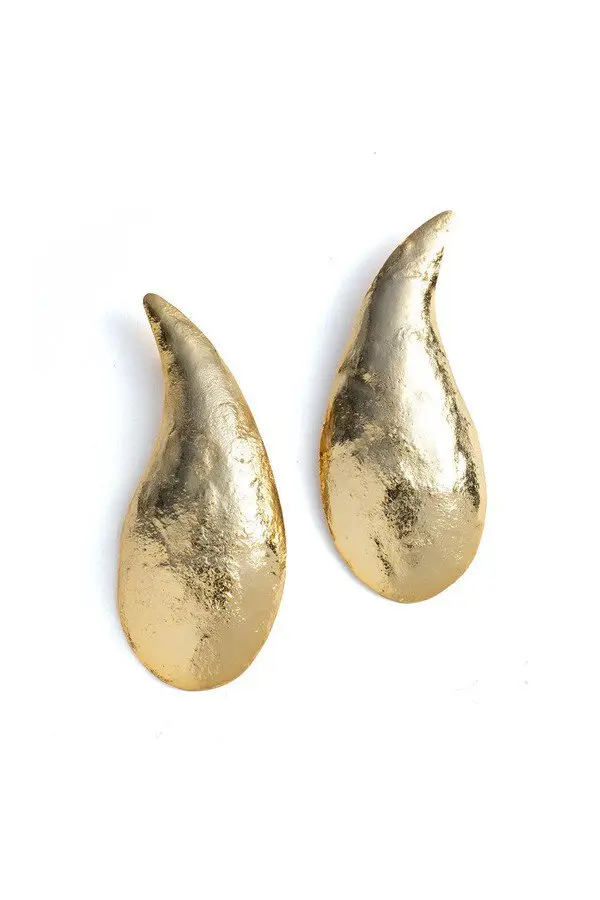 Natori Plated Brass Teardrop Earrings - Gold