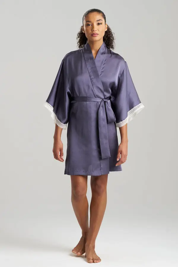 Natori Ashley Icon Lace Wrap - Blue