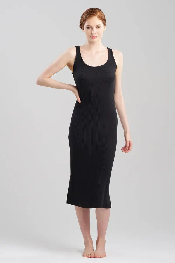 Natori Eden Rib Knit Slip Dress
