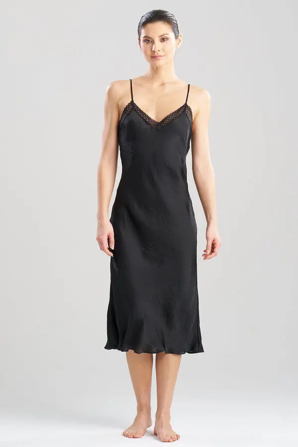 Natori Ashley Icon Lace Slip Dress - Black