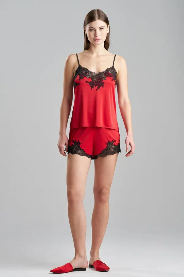 Natori Cami And Shorts Pajama Set - Red