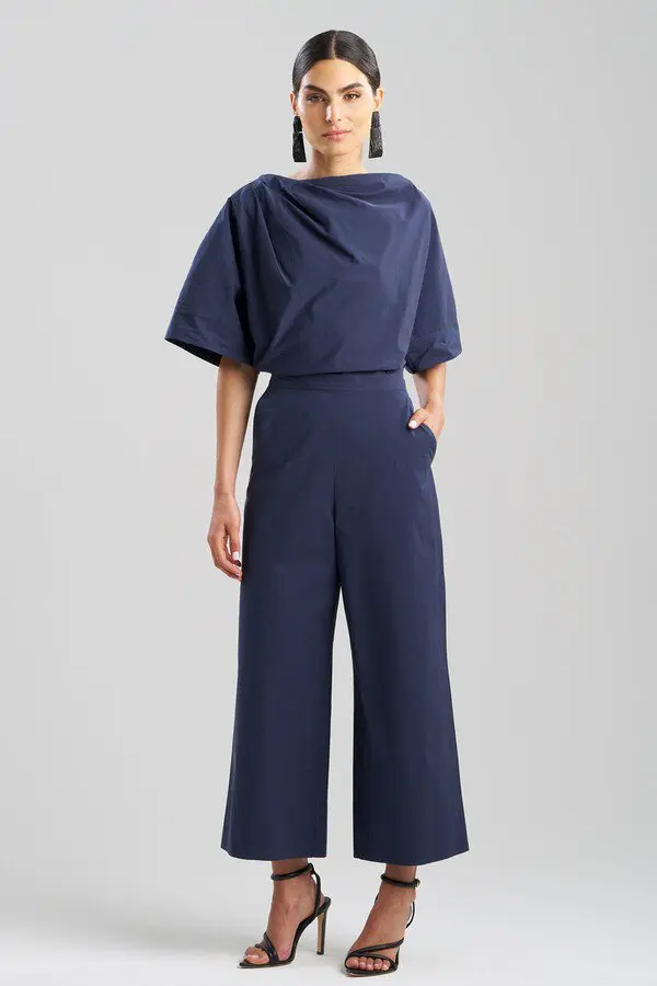 Natori Tech Cotton Taffeta Cropped Pants