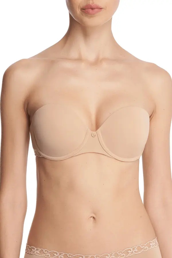 Natori Pure Luxe Strapless Contour Underwire Bra - Natural