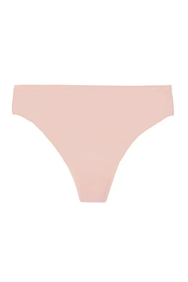 Natori Bliss Bare Cotton Thong - Neutral