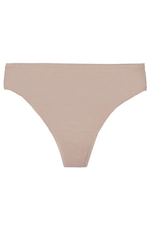 Natori Bliss Bare Cotton Thong - Red