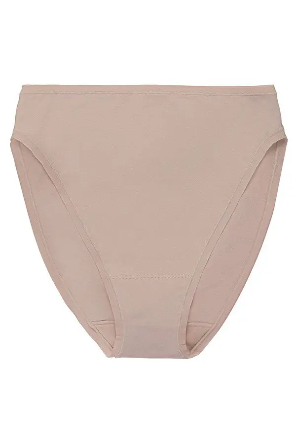 Natori Bliss Bare Cotton High Cut Brief - Red