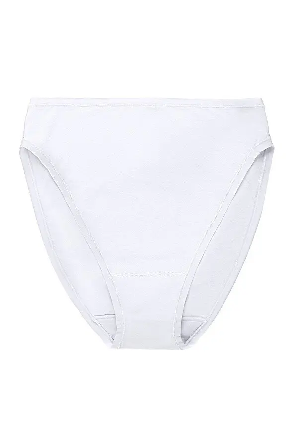 Natori Bliss Bare Cotton High Cut Brief - White