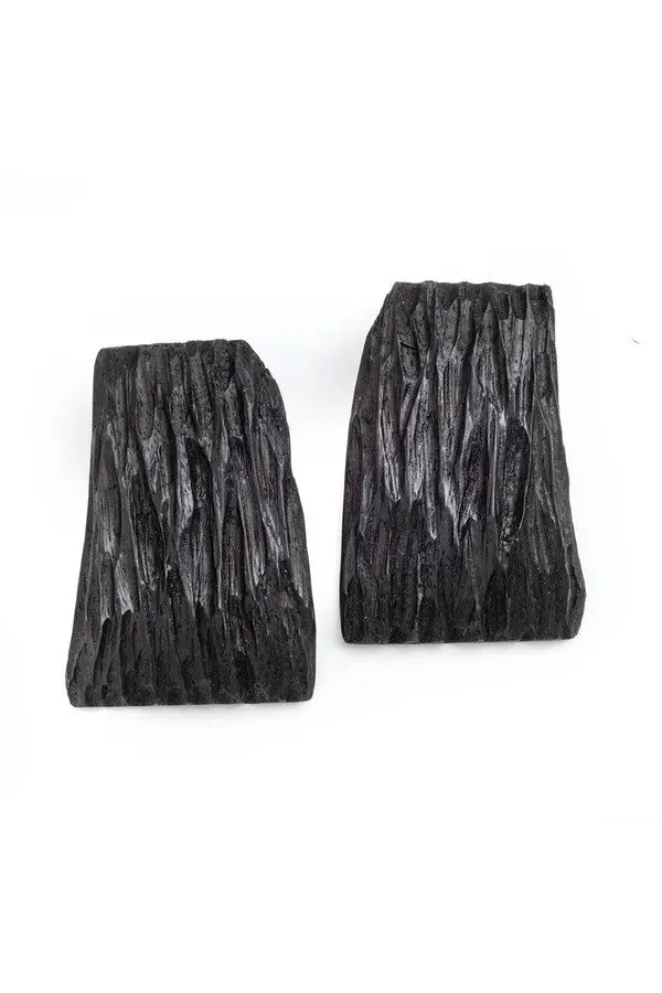 Natori Acacia Wood Earrings - Black