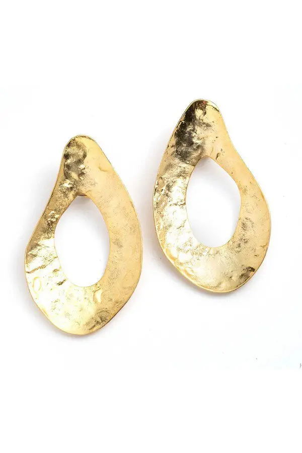 Natori Plated Brass Oval Clip-on Earrings - Gold