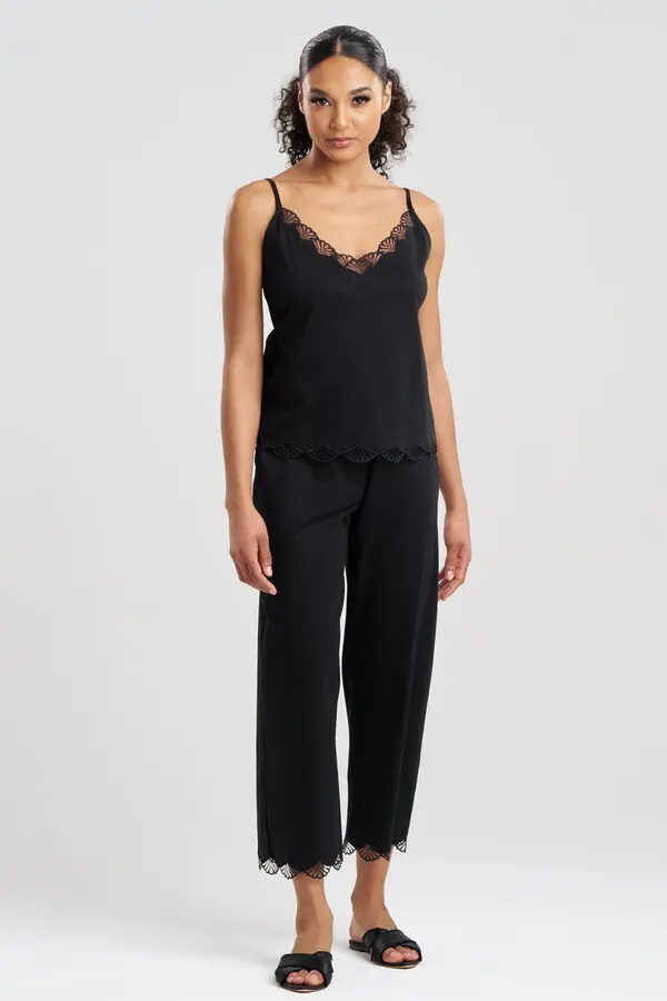 Natori Bliss Serenity Cotton Cami Pj - Black