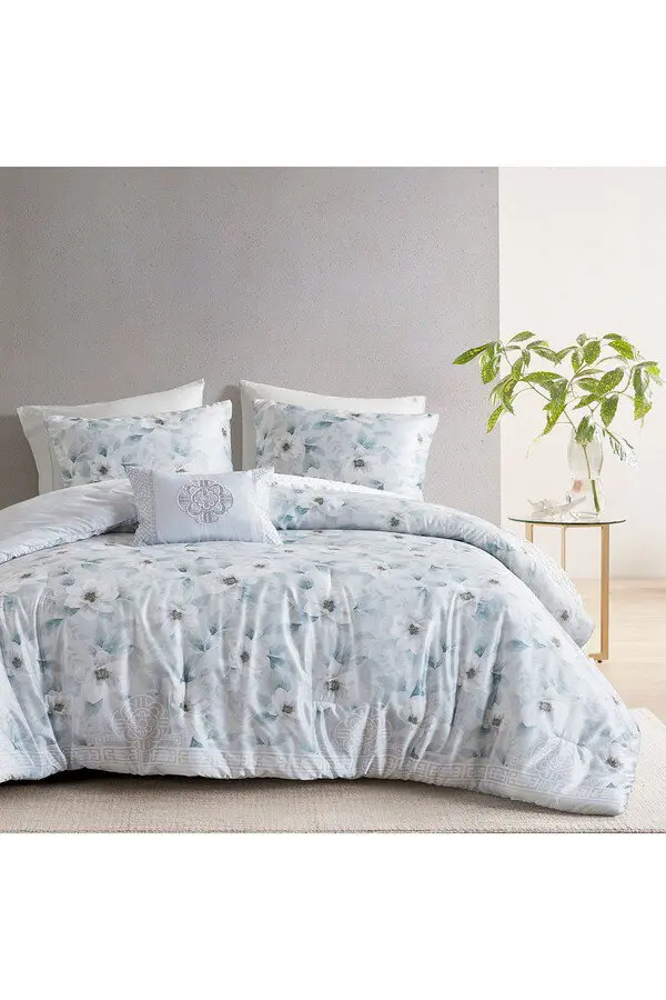 Natori Eternal Blossom 4-piece Comforter Mini Set - Blue