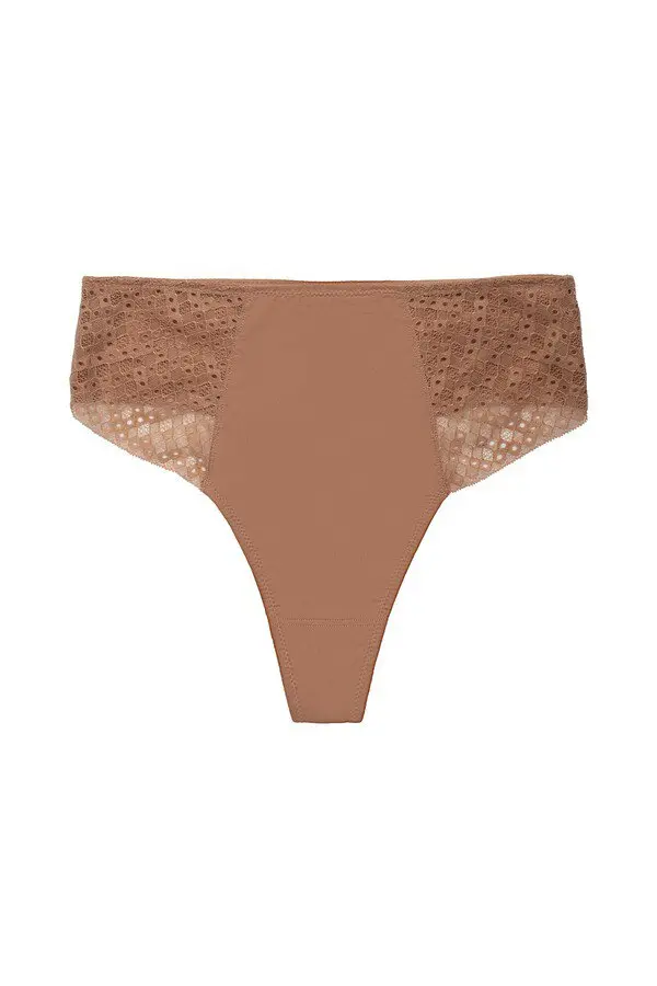 Natori Harmony High Rise Thong - Brown