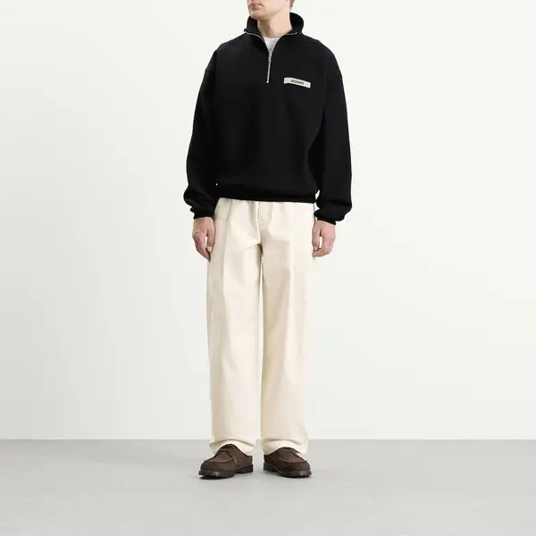 Jacquemus Grosgrain Zip Sweat - Black
