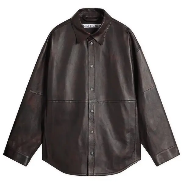 Acne Studios Laraw Nappa Overshirt - Red/black