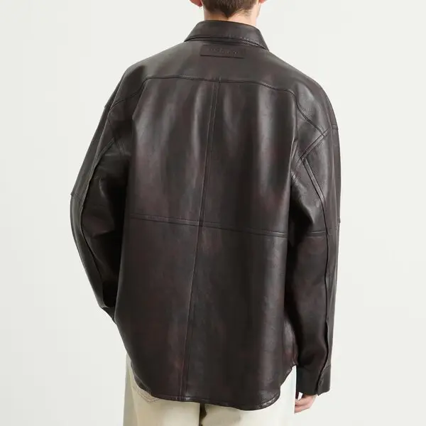 Acne Studios Laraw Nappa Overshirt - Red/black