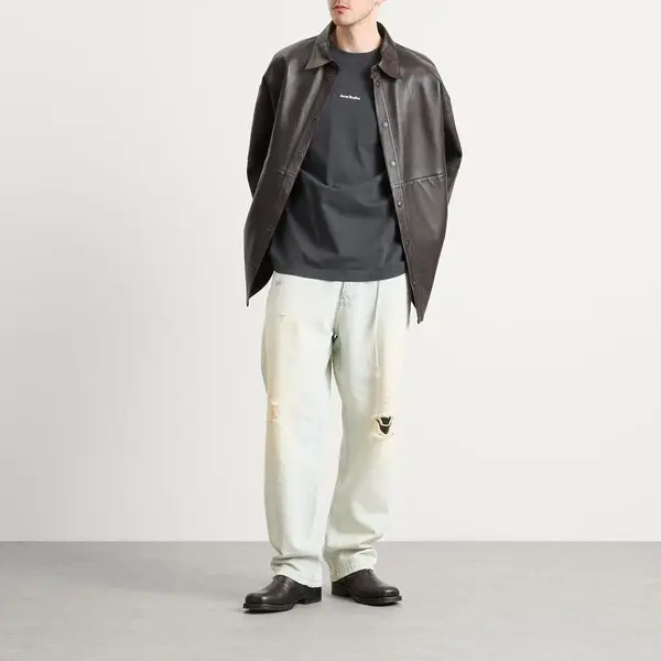 Acne Studios Laraw Nappa Overshirt - Red/black
