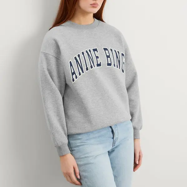ANINE BING Spencer Sweatshirt - Medium Heather Grey