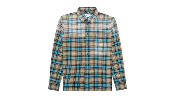 Off-White Helvetica Pattern Camel Shirt - Beige