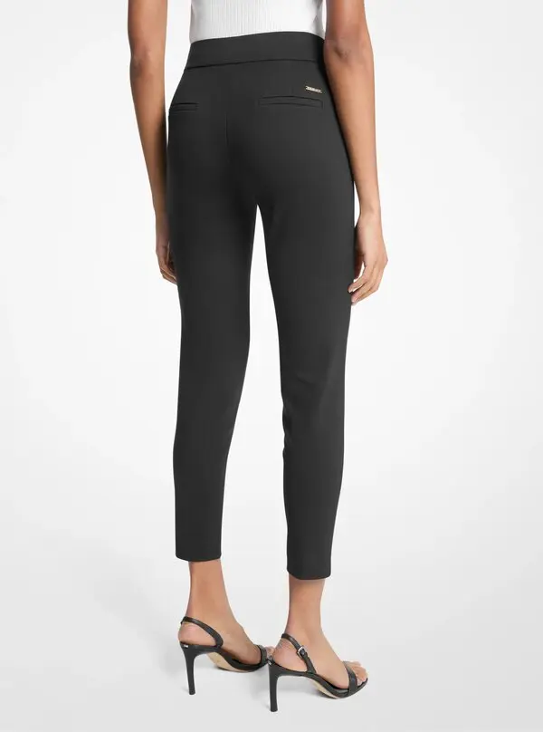 Michael Kors Viscose Blend Zip Pants - Black